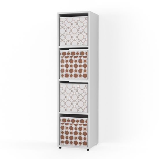 Vicco meuble de rangement cube Ludus, Blanc, 142.5 x 36.2 cm avec 2 ...