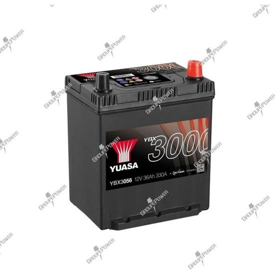 Batterie auto, voiture YBX3056 12V 36Ah 330A Yuasa SMF Battery - Cdiscount Auto