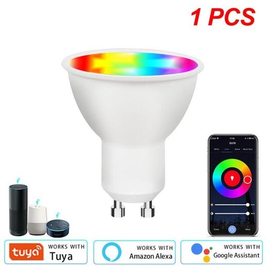 AMPOULE LED,GU10 wifi Smart bulb-220V 5W--Ampoule connectée connectée ...