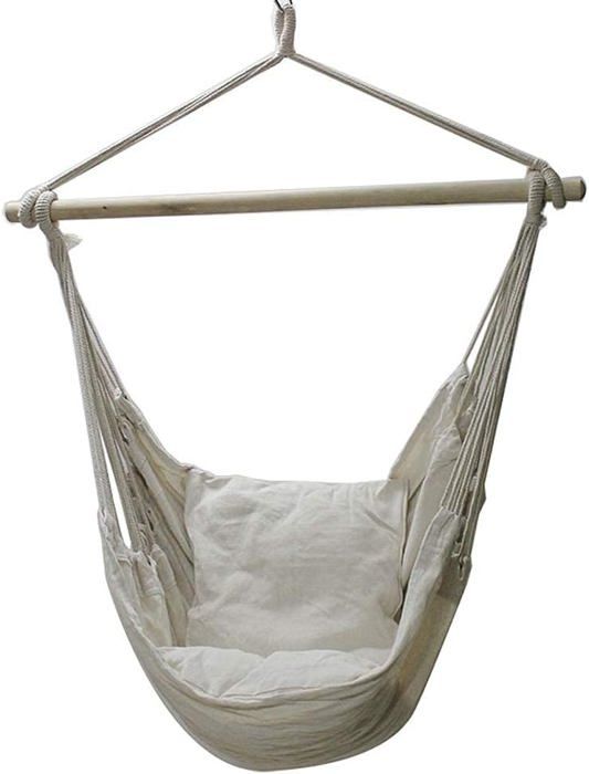 Blanc Hamacs de Patio Suspendus Corde balançoire siège hamac intérieur ...