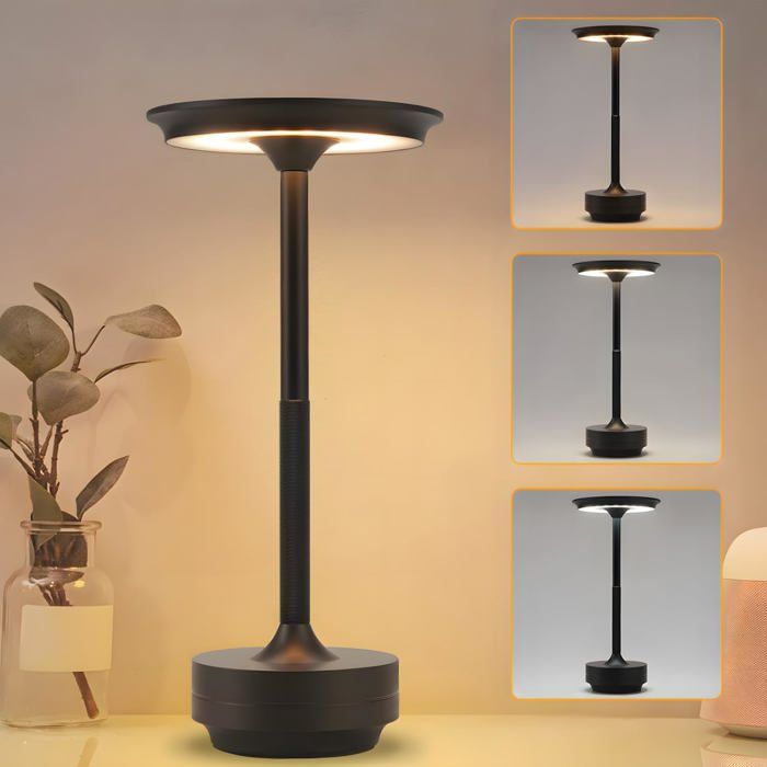 Homefire Lampe de table sans fil Lampe de chevet Batterie Lampe de ...