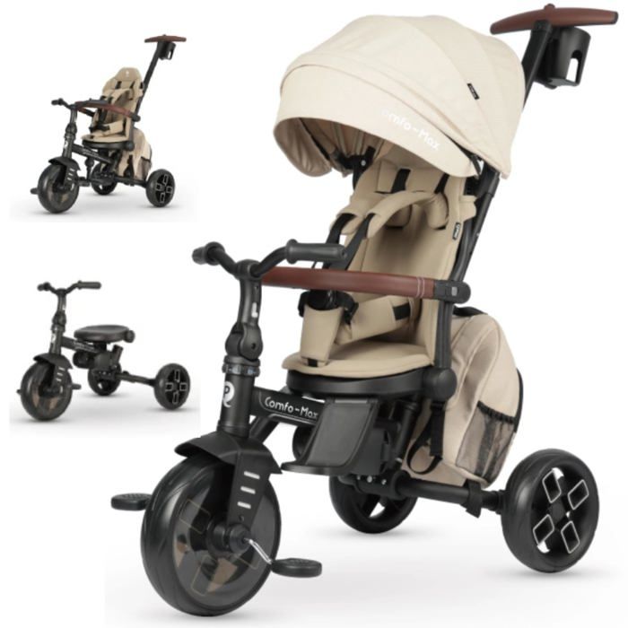 Tricycle évolutif pliable - QPLAY - Comfort Max 6 en 1 - Siège pivotant ...