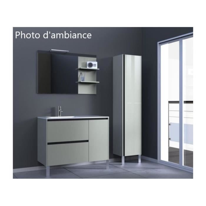 Meuble Caisson Sous-Vasque de Salle de Bain ALTERNA Plénitude Argile 2 ...