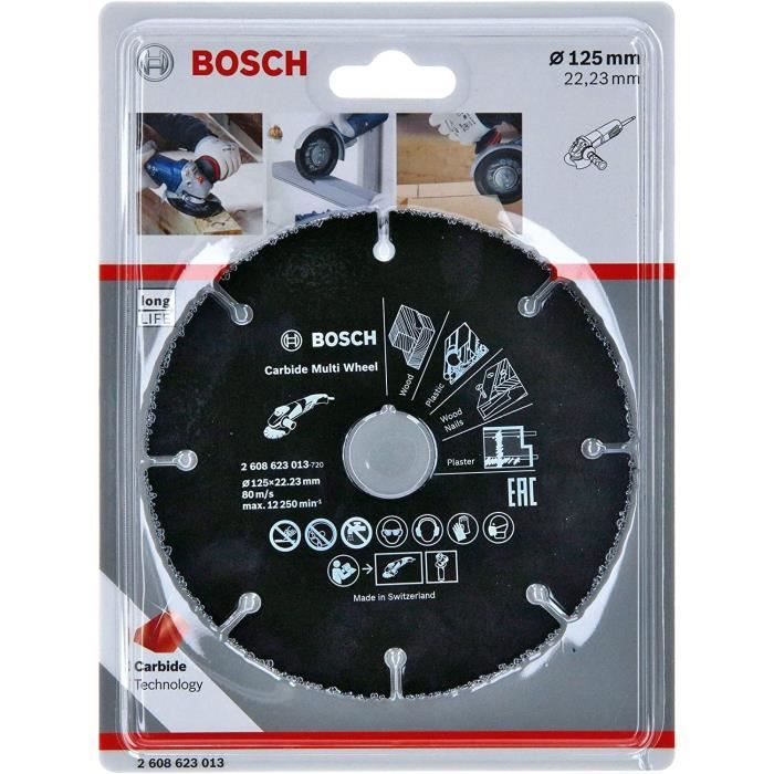 Bosch Professional 1x Disque à tronçonner Carbide Multi Wheel (Multi ...