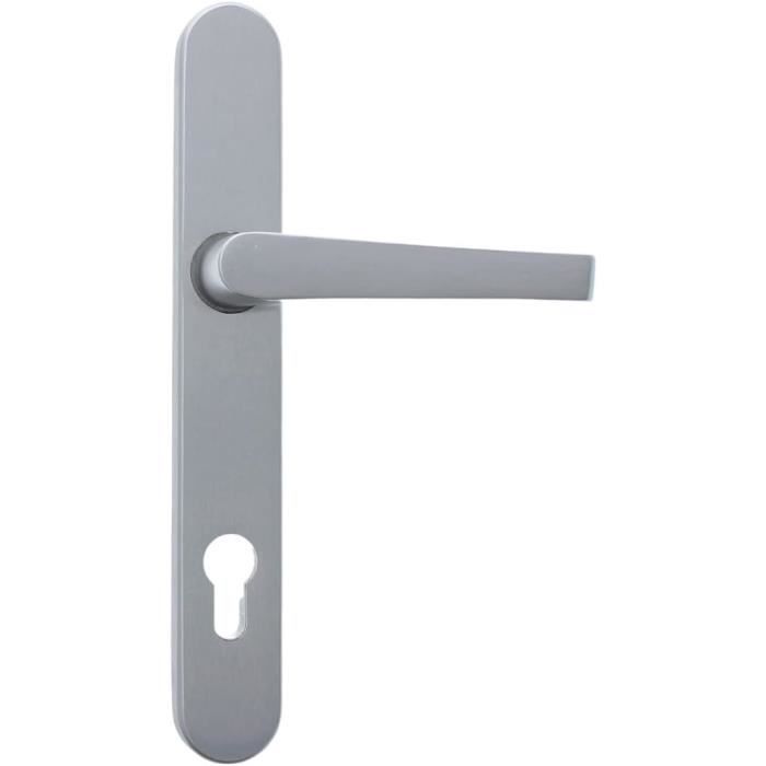 Porte D'Entrée Vario Demi-Set Argenté Avec Poignée Plate Pz 92 Mm Avec Trous De Vis Variables ...