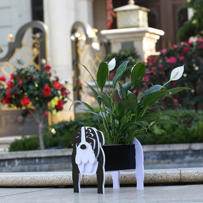 Cache-pot rectangulaire en PVC pour intérieur et extérieur motif ...