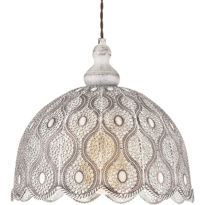 Talbot 2 Suspension Acier Blanc Antique 60 W[n2674] - Cdiscount Maison