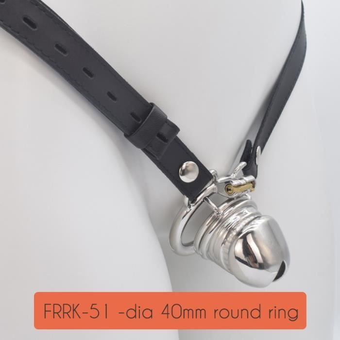 Cage de chasteté pour homme, en métal de 37mm, dispositif de ceinture de Bondage, anneaux de ...