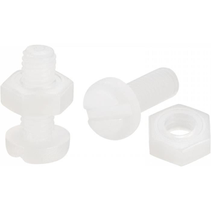 Sourcing Map 20 Paires Vis Écrou Assortiment M3x8mm Fente Tête ...