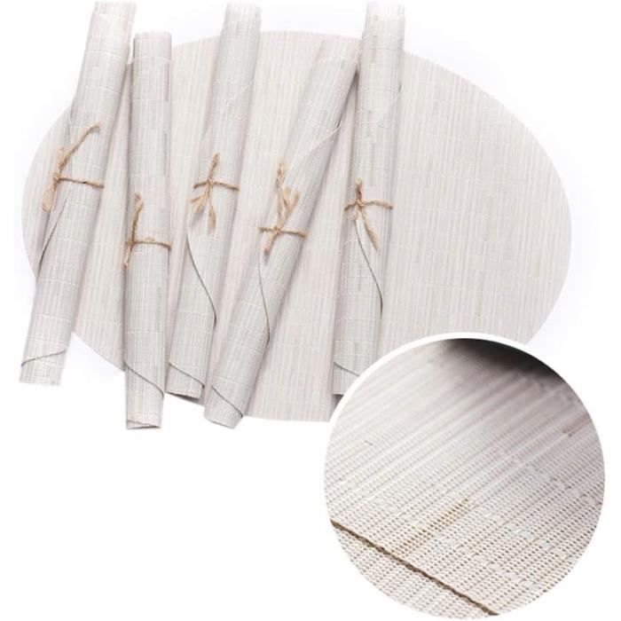 Funhouse 45 X 32 Cm Ovale En Forme De Couleur Unie En Pvc Sets De Table ...