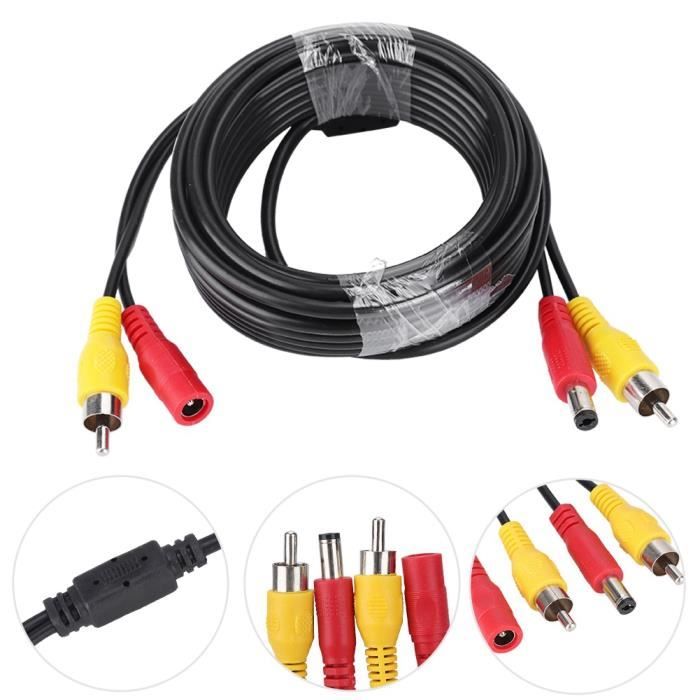 EJ.life Câble Vidéo RCA + DC Câble d’alimentation Vidéo Audio AV de ...
