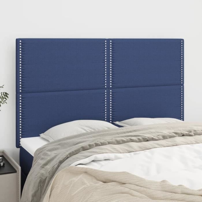 Têtes de lit - MOTHINESSTO - Bleu - 72x5x78-88 cm - Tissu Mothinessto ...