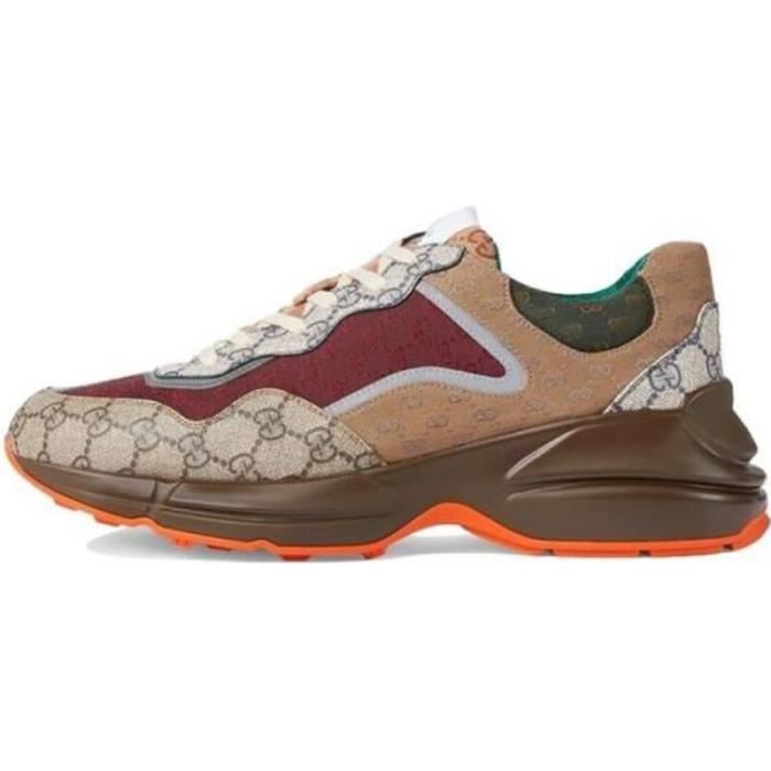 BASKET Chaussure Guccis Rhyton Femme Homme Basket Sneakers Pas Cher Or ...