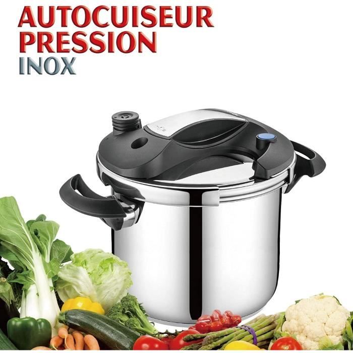 AUTOCUISEUR COCOTE MINUTES INOX INTERIERUR MARBRE 4 LITRES COMPATIBLE ...