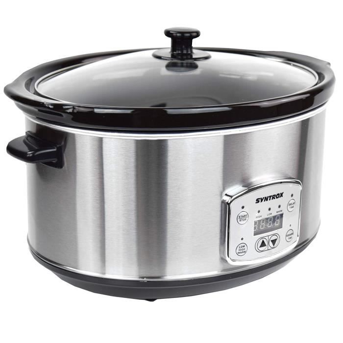 Mijoteuse numérique 6,5 litres avec minuterie - Cdiscount Electroménager