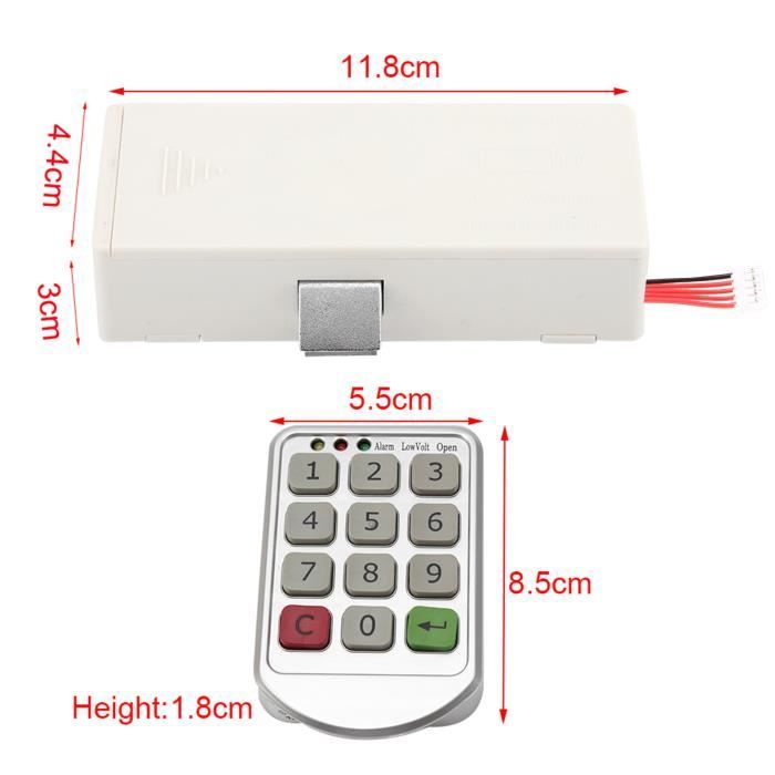 Serrure à code pour porte d'armoire VVIKIZY - Blanc - Convient pour ...