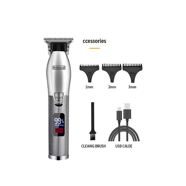 TONDEUSE CHEVEUX,silver--Tondeuse Professionnelle Pour Hommes, Rasoir À Barbe Sans Fil Et ...