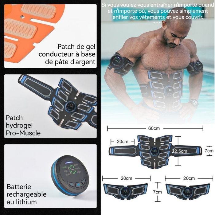 Kit Appareil Abdo - TD® - Ceinture Fitness - 8 autocollants ...