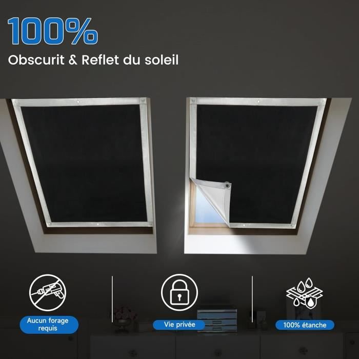 Store Occultant Sans Percage, 100% Opaque Stores Enrouleurs Rideaux ...