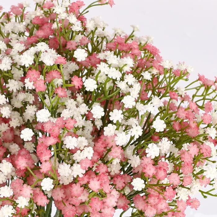 Gypsophila - Lot De 10 Fleurs Artificielles Gypsophile - Bouquets De ...