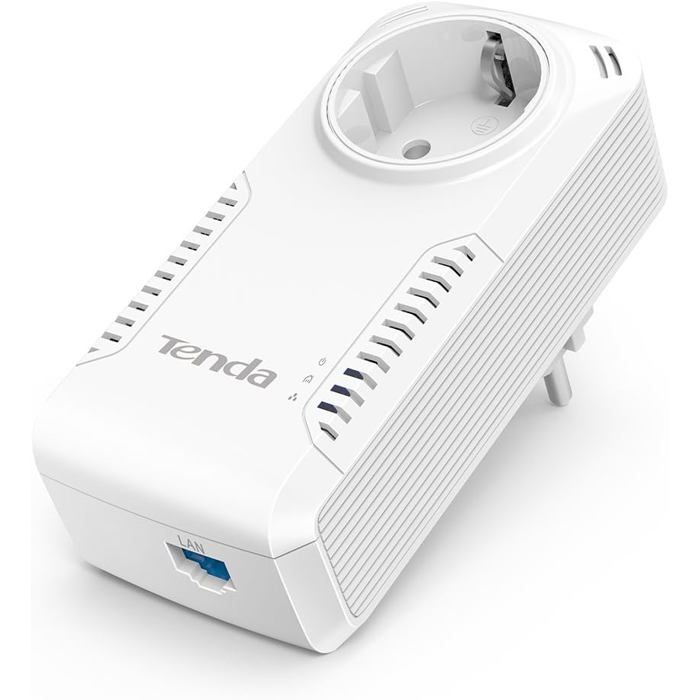 Tenda CPL AV1000 Powerline Adapter Integrated Socket HomePlug AV2 2 ...