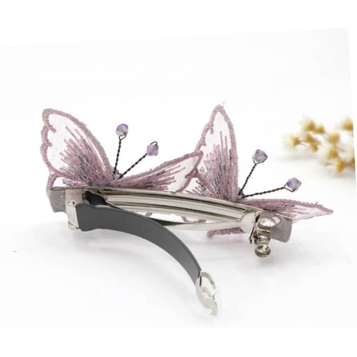 3 Pièces Mini Pinces À Cheveux Broderie Barrettes À Pression Pour ...