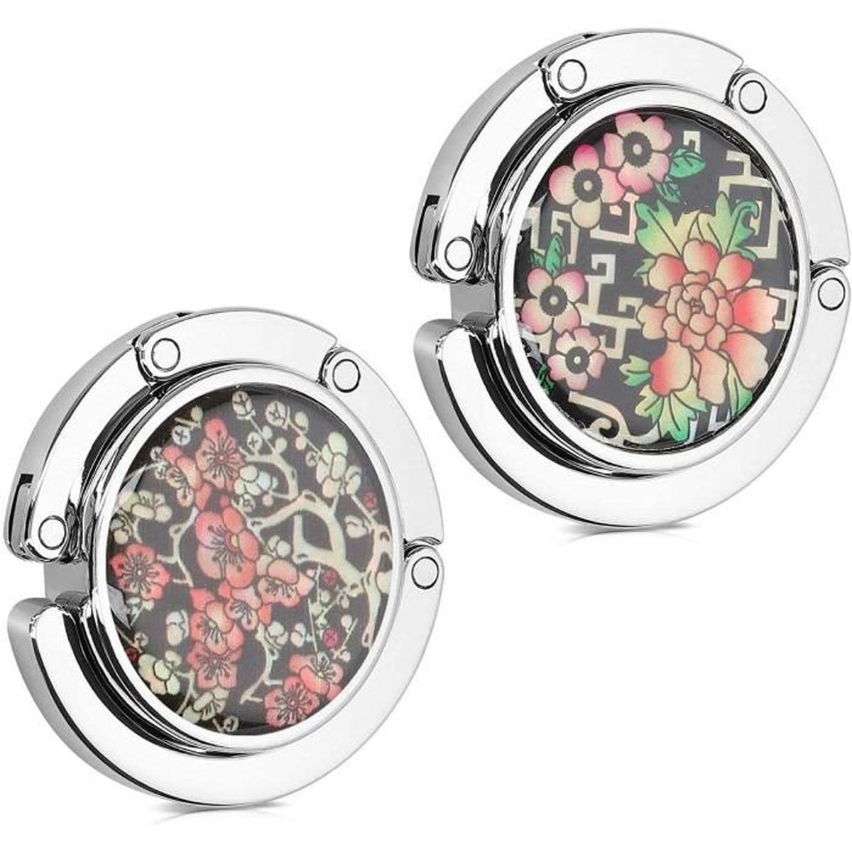 2X Crochet de Sac à Main - Accroche Sac Pliable en métal - Porte-Sac ...