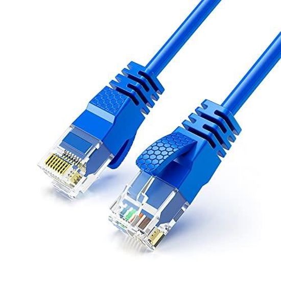 Ultra-Mince, Câble Ethernet Fil LAN Internet Haut Débit Cat6, Ethernet ...