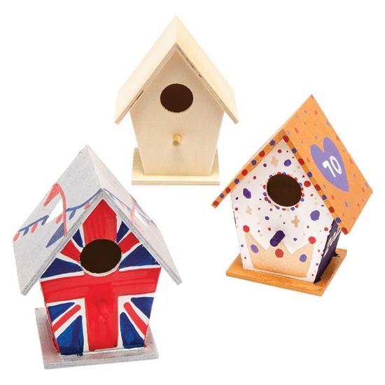 Lot de 4 Mini nichoirs en Bois pour Enfants, décoration, Loisirs ...