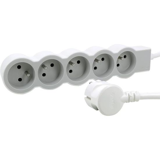 Multiprise Extra-Plate - 5 Prises De Courant Avec Terre - Avec Cordon 1 ...