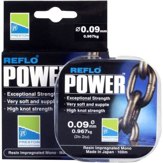 Preston Innovations Reflo Power Mono Fil monofilament pour pêche 100 ...