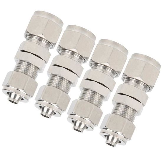 VINGVO Raccord à compression Raccord de compression à virole 4 pièces Connecteur de cloison ...