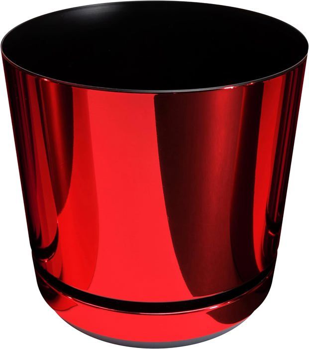 Pot De Fleur - Rouge Brillant 26 Cm - Pot De Fleur Avec Trous De ...
