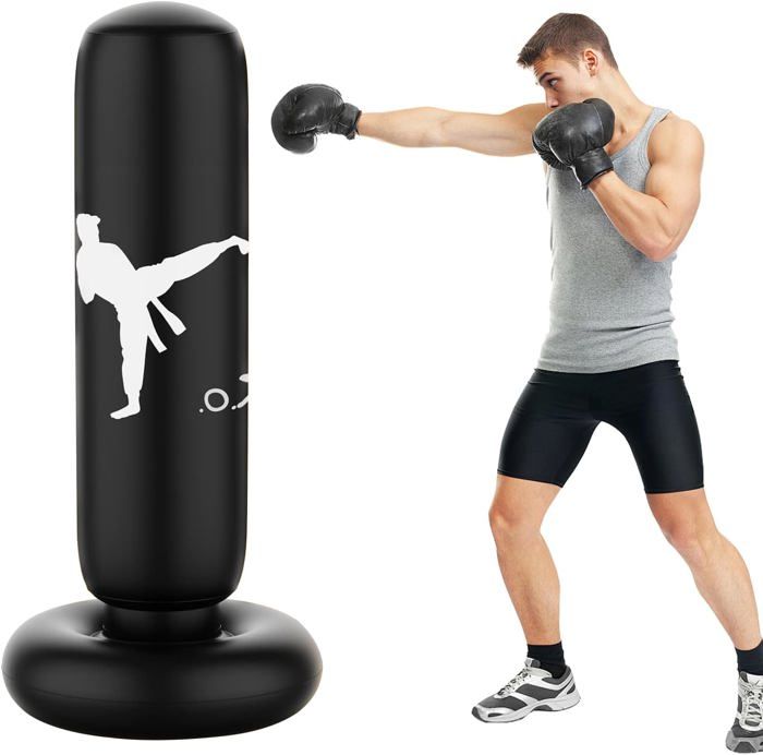 Sac de Frappe, Sac Boxe Gonflable, 160cm Sac de Frappe Adulte, pour L ...