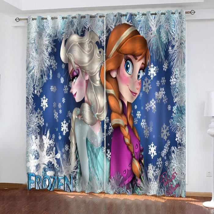 Lot De 2 Rideaux La Reine Des Neiges Aisha Et Anna - Occultant ...