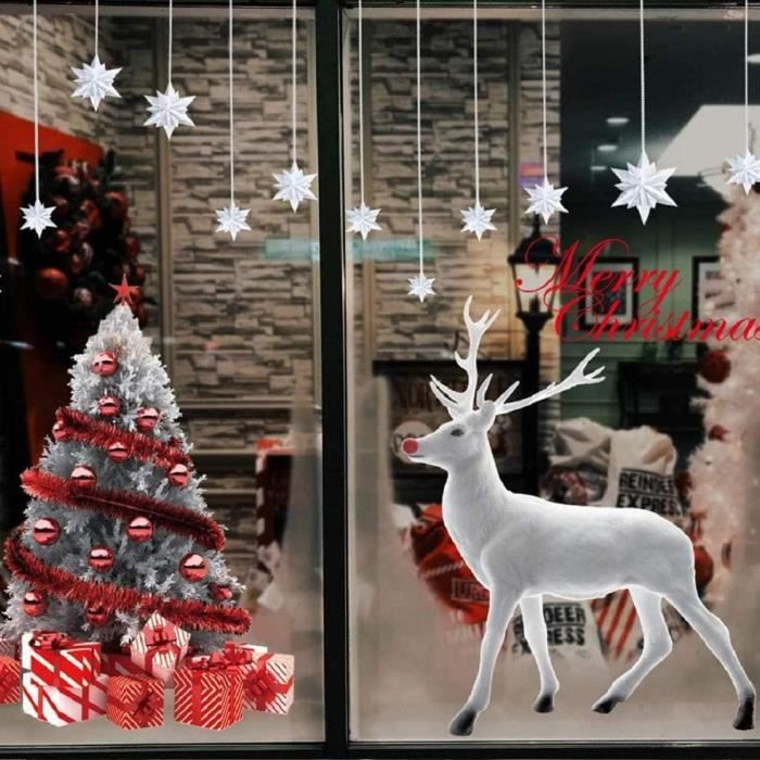 Decoration Noël Stickers Fenetre Père Noël Autocollants De Décoration ...