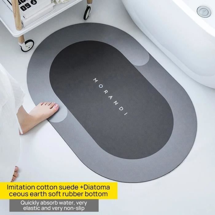 Tapis Super Absorbant Antidérapant,à vaccage Rapide,pour Baignoire et ...