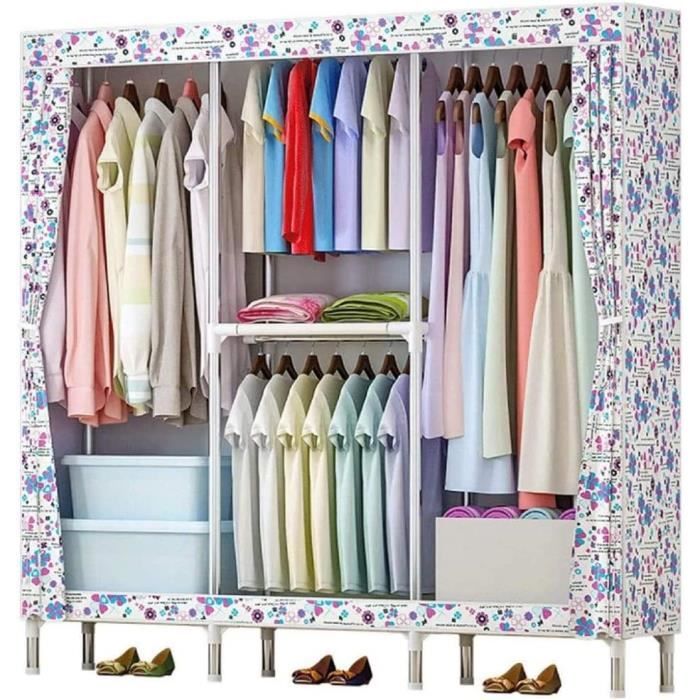 Garde-Robe Armoire Penderie Armoire Portable Téméraire 19mm Steel Tube ...