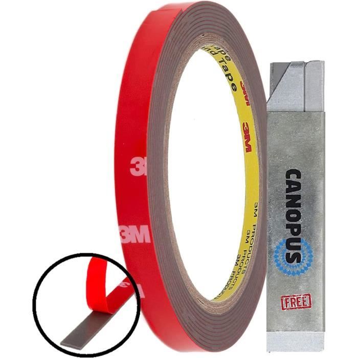 3M Ruban Adhésif Double Face 3M Extra Fort (8mm x 3m), 3M Ruban Adhesif Etanche Ruban de Montage ...