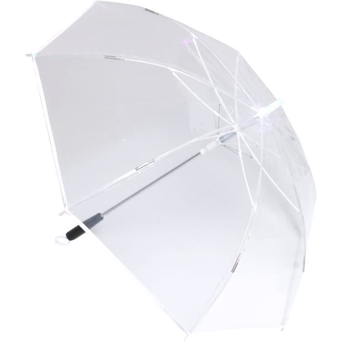 7 Couleurs LED Transparent 8K Parapluie Cannes 190T Plastique Manipuler ...