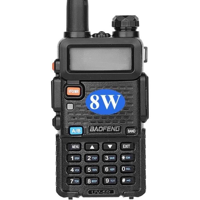 BAOFENG BF UV-5R 8-Watt Dual Band Two-Way Radio 144MHz-146MHz VHF & 430MHz-440MHz UHF Includes ...