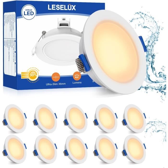Spot Led Encastrable Ip65, 10X 5W Spots Led Extra Plat 35Mm, Spot De ...