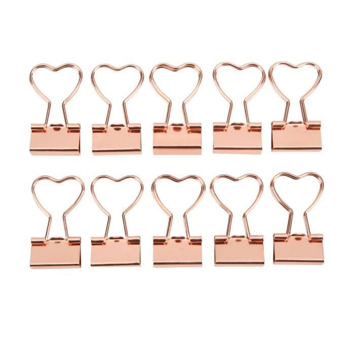 Pinces à reliure - CIKONIELF - Pack de 10 - Acier au manganèse - Or ...