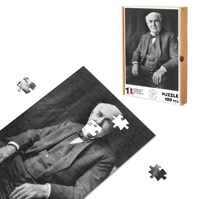 Puzzle Classique 100 pièces Thomas Edison Lumiere Scientifique Portrait ...
