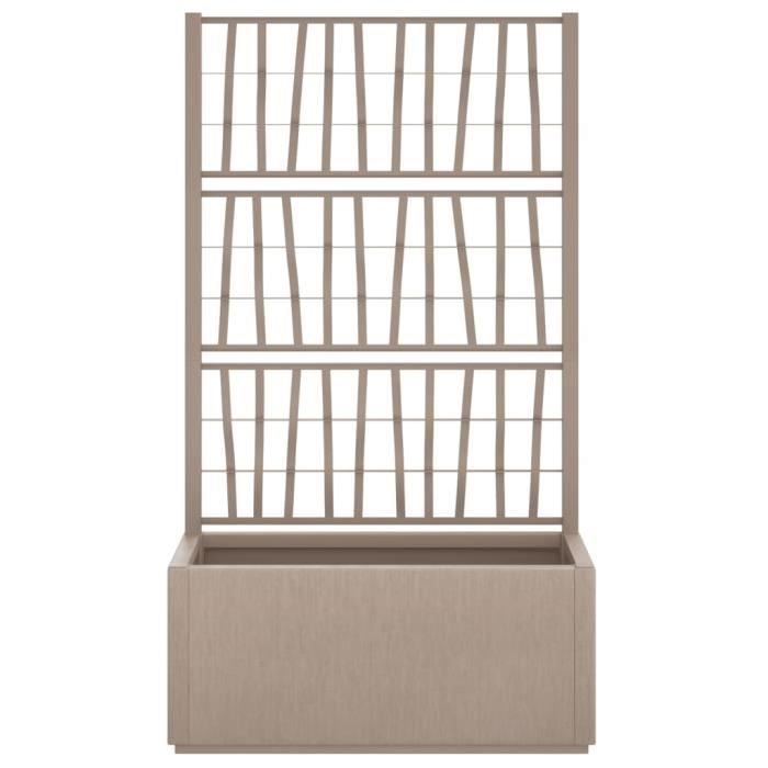 Jardinière avec treillis - KEEN SO - Marron clair - 80x36x140 cm ...