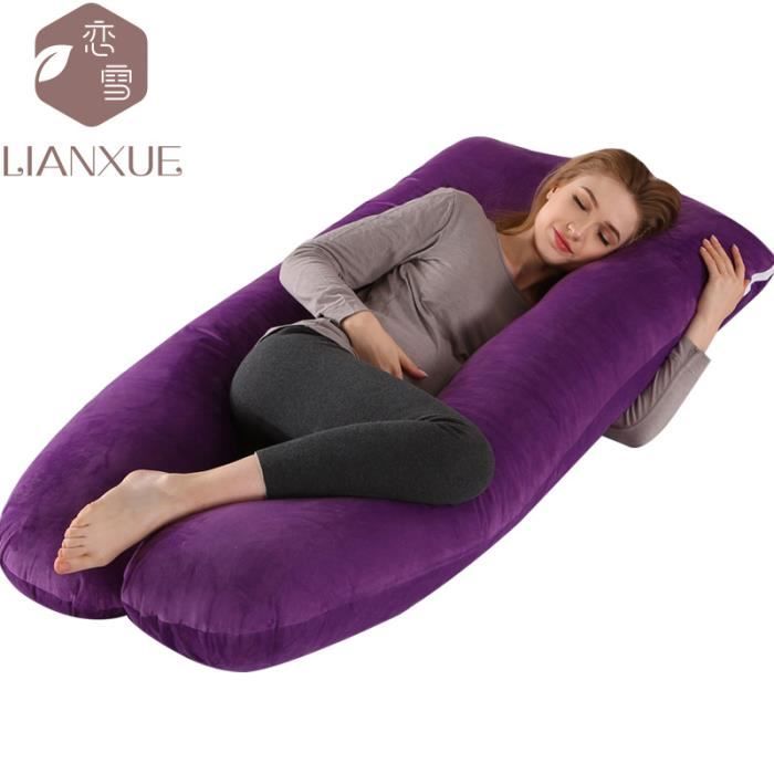 Coussin de Grossesse et d'allaitement pour Dormir Modulaire Forme de U ...