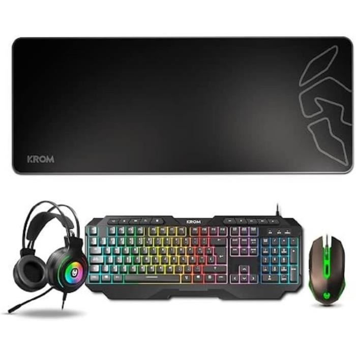 Karrier - Pack Gaming - Clavier À Membrane Led Rgb Rainbow, 19 Touches ...