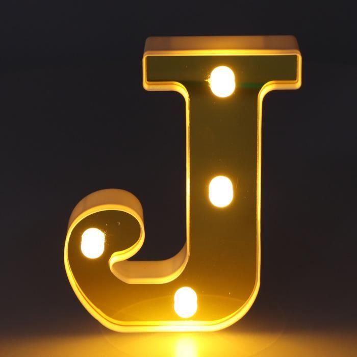 Shipenophy - Lampe de lettre J Lampe décorative de type J, or, signe de ...