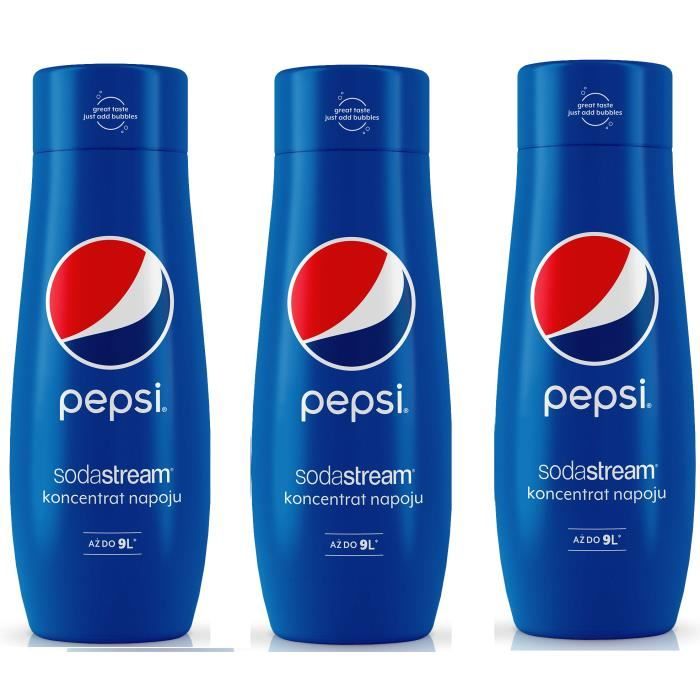 Sirop SodaStream - Pepsi - 3x 440 ml - Concentré d'eau - Boissons ...