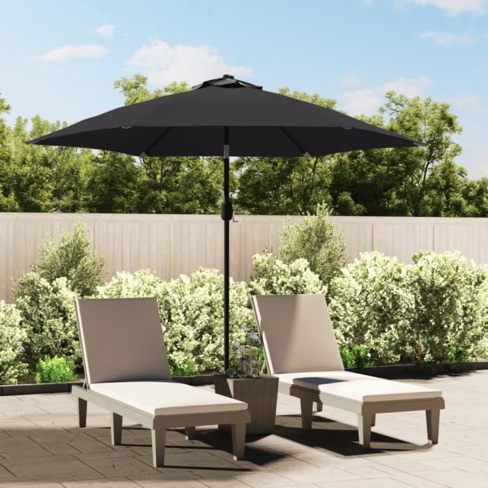 Parasol d'extérieur - TMISHION - PAL47126 - 300 cm - Noir - Polyester ...